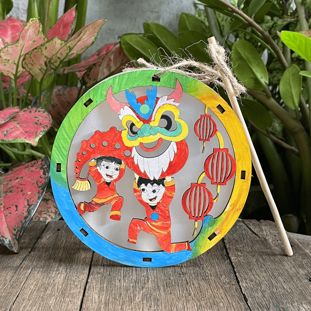 lồng đèn trung thu gỗ tô màu - ModelKing